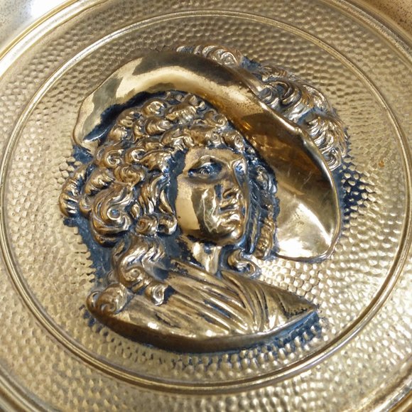 Lombard | Wall Decor | Vtg Lombard 6in Large Brass Wall Relief Plate ...